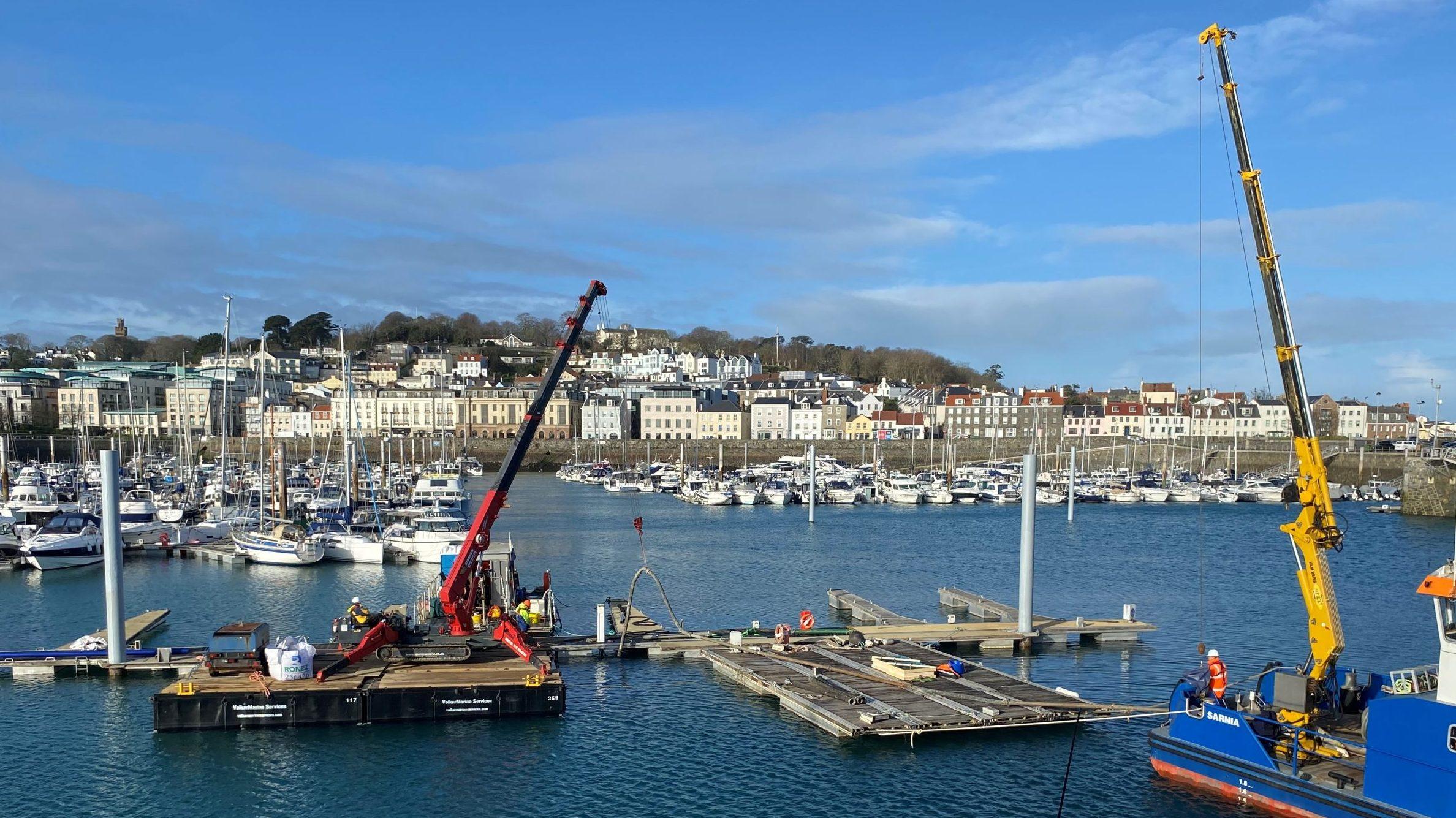 QEII Marina pontoon upgrades underway - Channel Eye